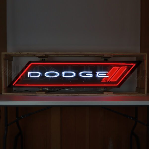 5 FOOT DODGE NEON SIGN IN STEEL CAN – Neon Warehouse