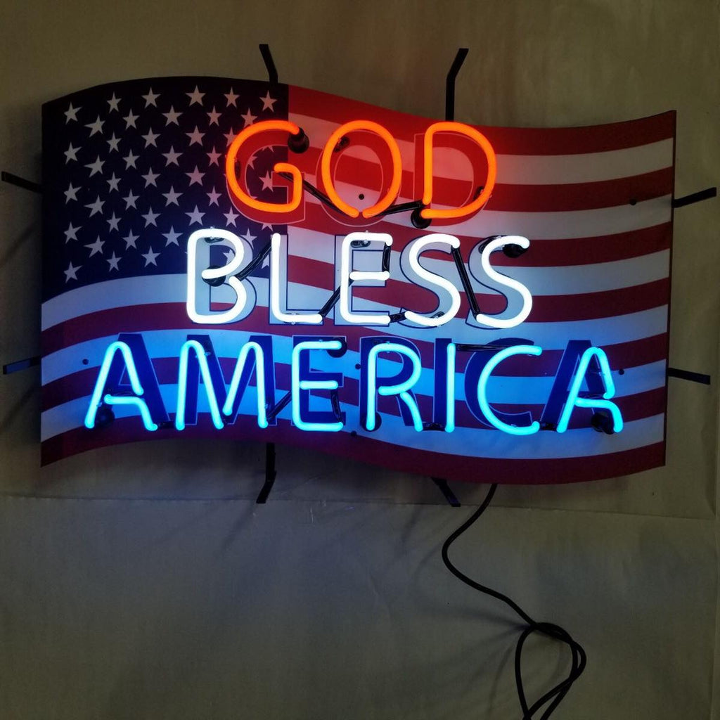 GOD BLESS AMERICA NEON SIGN – Neon Warehouse