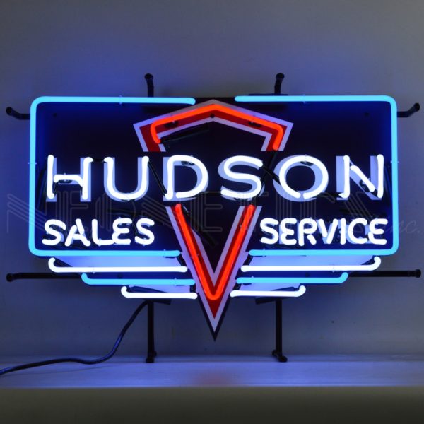 HUDSON NEON SIGN WITH BACKING – Neon Warehouse